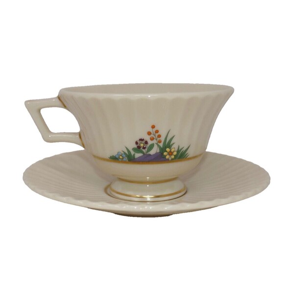 Lenox | Dining | Lenox Rutledge Tea Cup Saucer Floral Flowers Made In ...